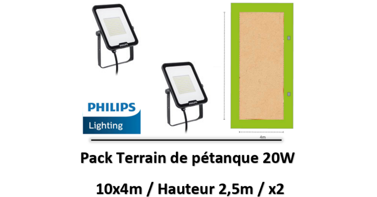 Philips - Projecteurs Ledinaire gen3, 20 W, 2400 lm, 4000 K, CRI80, Faisceau extensif symétrique ...